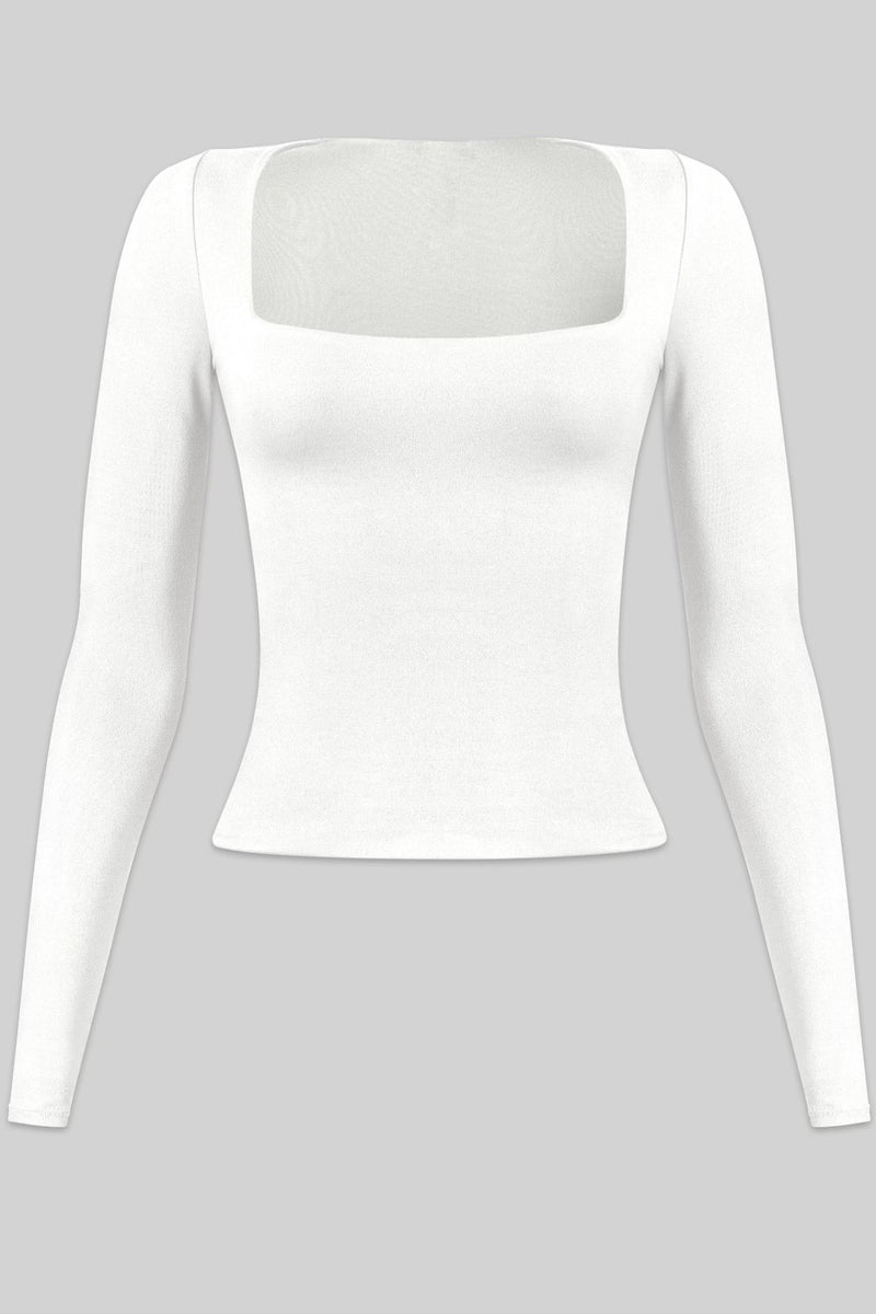 Lux Square Seamless Top ♡ White – Pink Lux Boutique